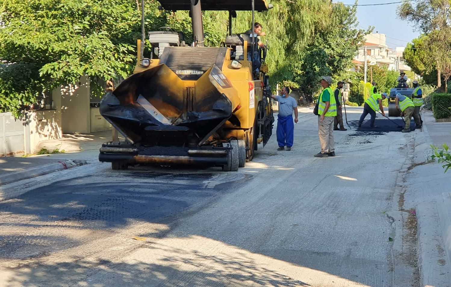 Έργο ασφαλτοστρώσεων οδών στη Δροσιά Χαλκίδας - EVIATIME