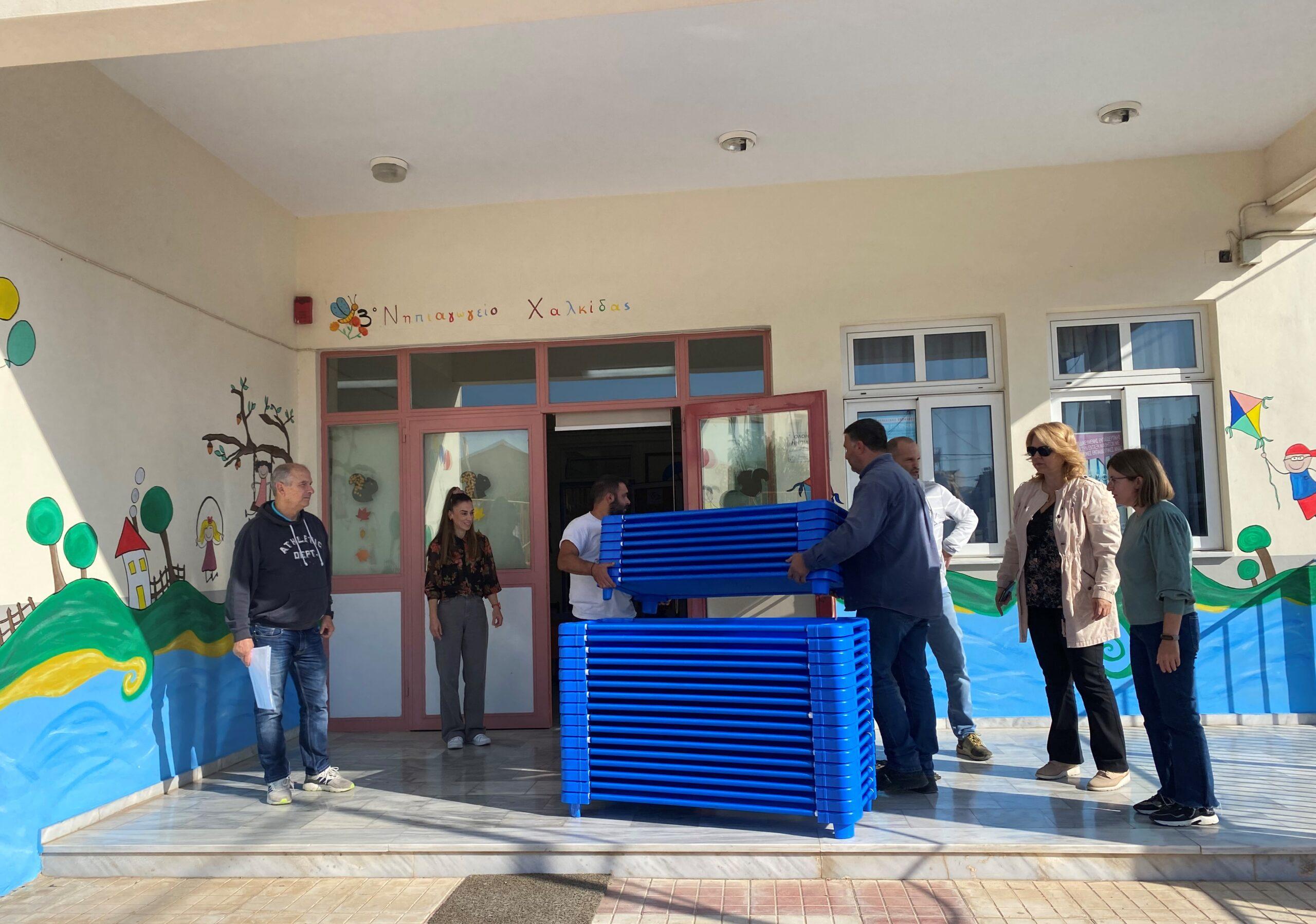 Νέα κρεβατάκια σε Νηπιαγωγεία και Δημοτικά του Δήμου Χαλκιδέων - EVIATIME